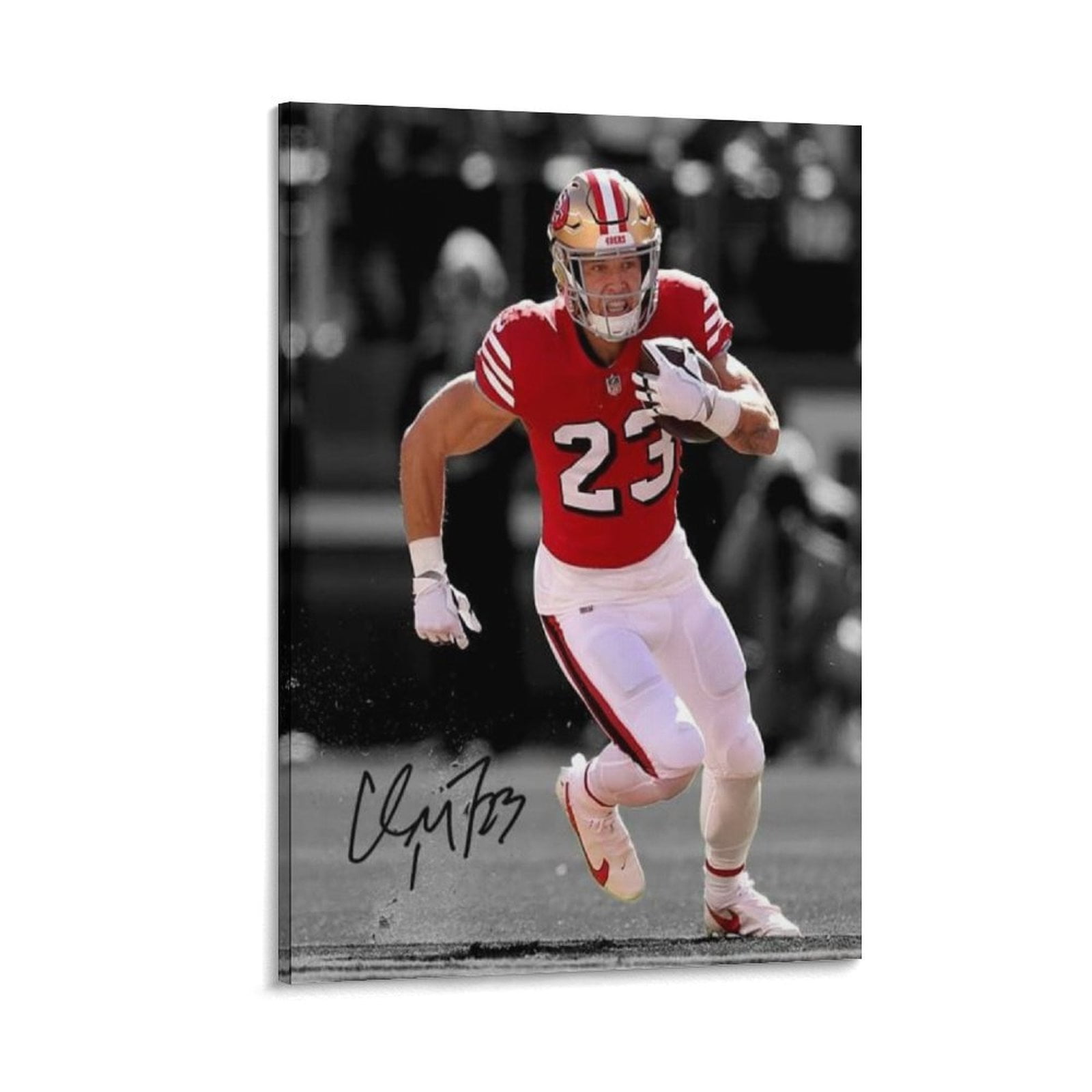 Christian McCaffrey Signed Poster Wall Art Picture Painting Poster ...
