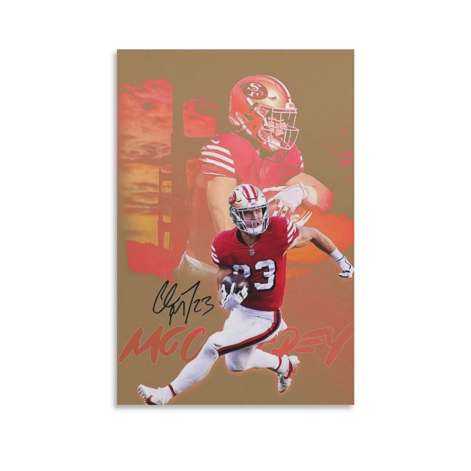 Christian McCaffrey Sport Poster Prints Picture Print Wall Art Poster ...