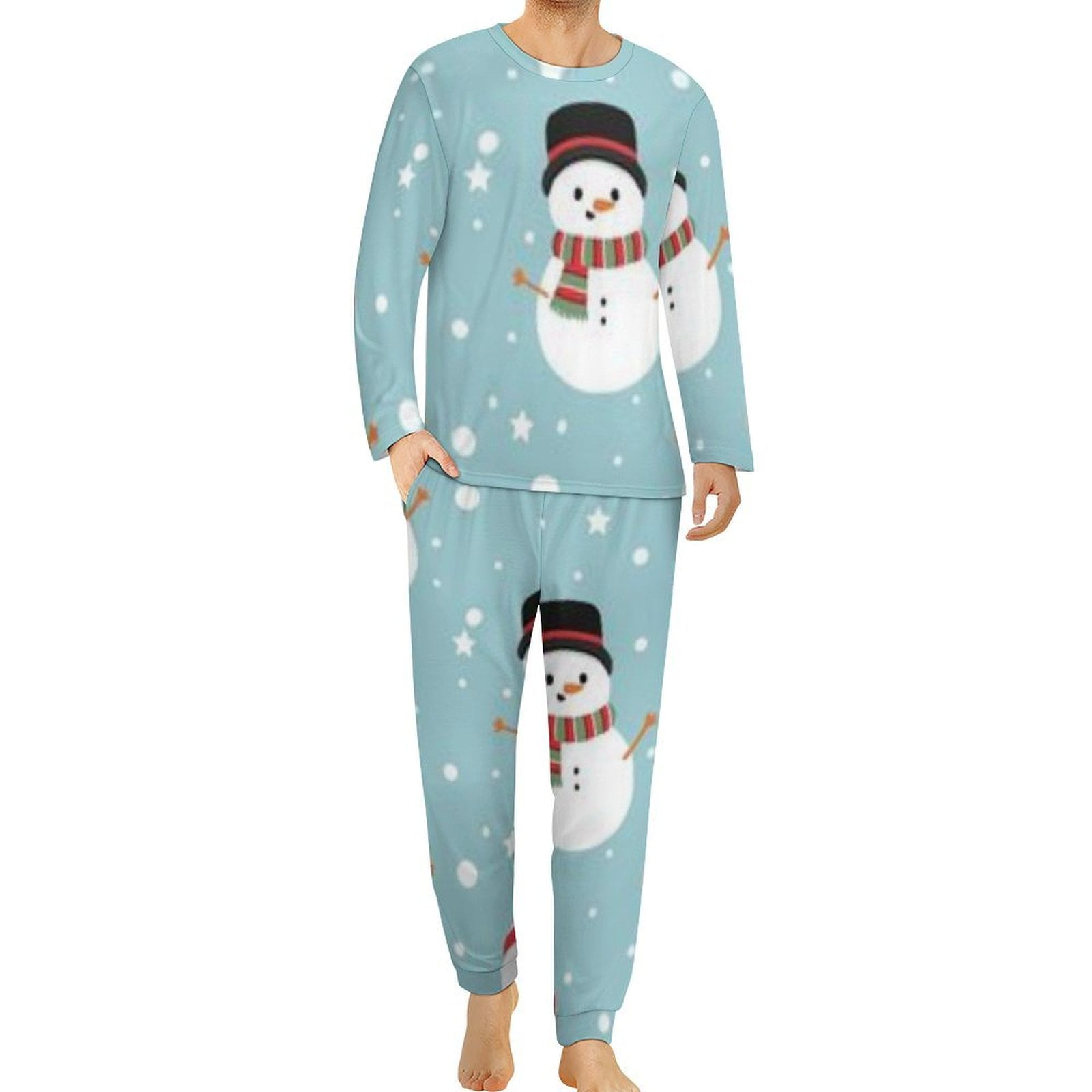 Christian Men's Long Sleeve Pajama，Soft Sleepwear Pjs Long for ...