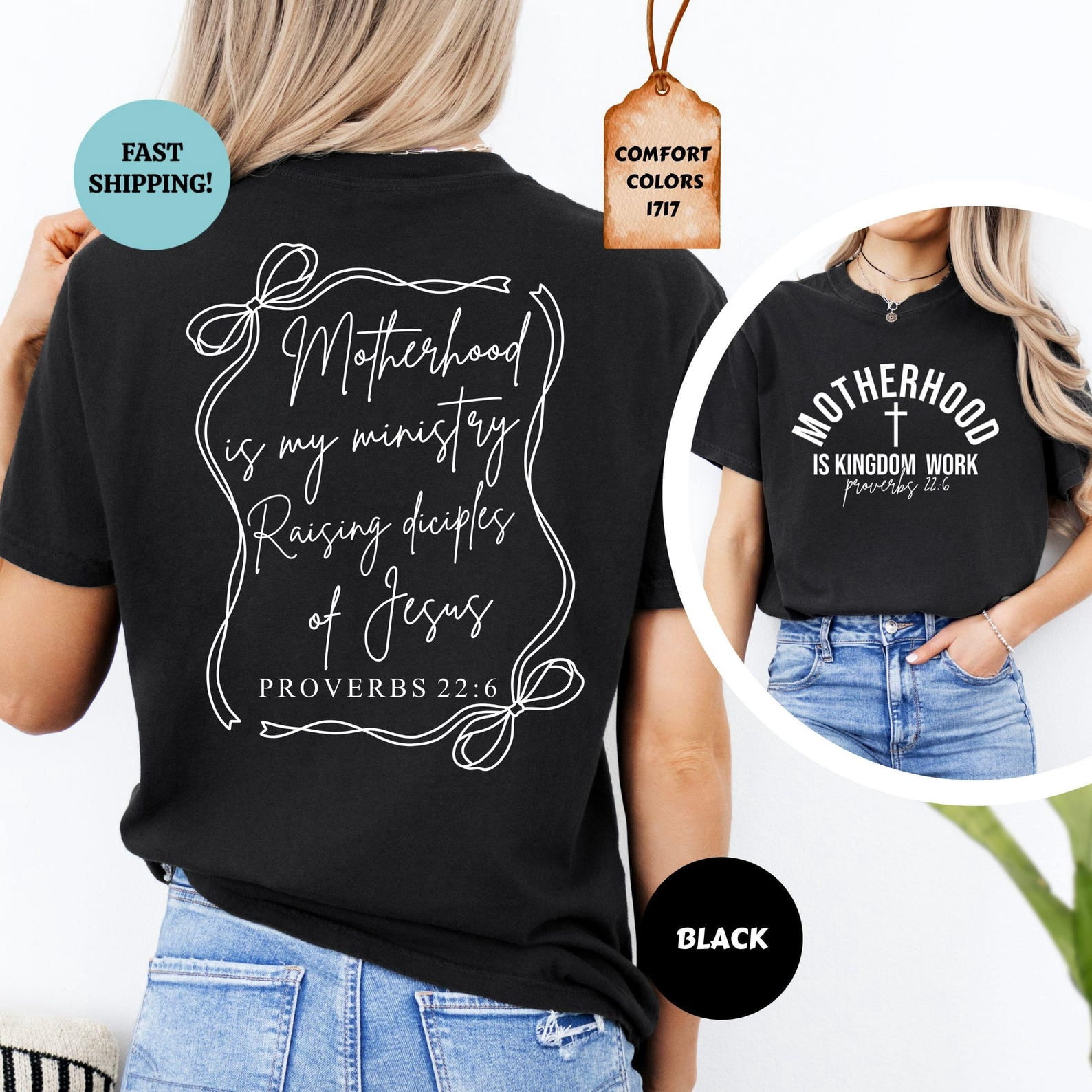 Christian Mom Shirt, Motherhood Is My Ministry Shirt, Proverbs 22 6 ...