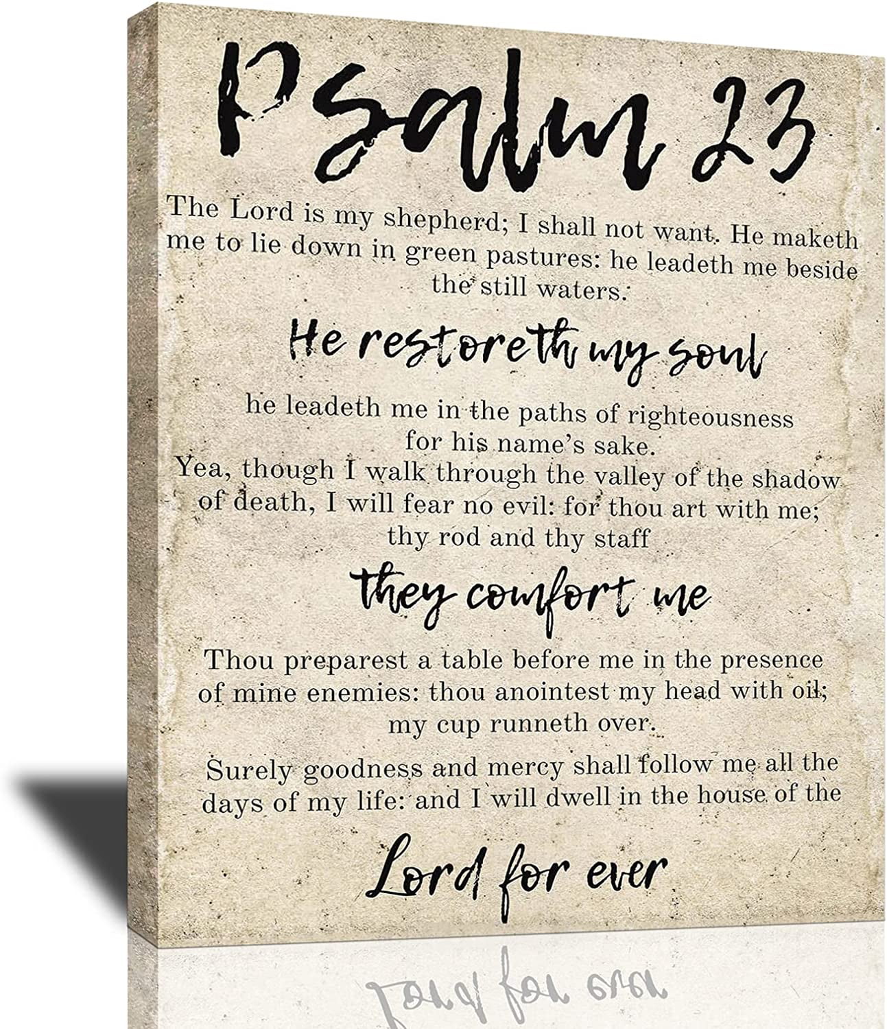 Christian Motivational Wall Art Psalm 23 Wall Decor Religous Bible ...