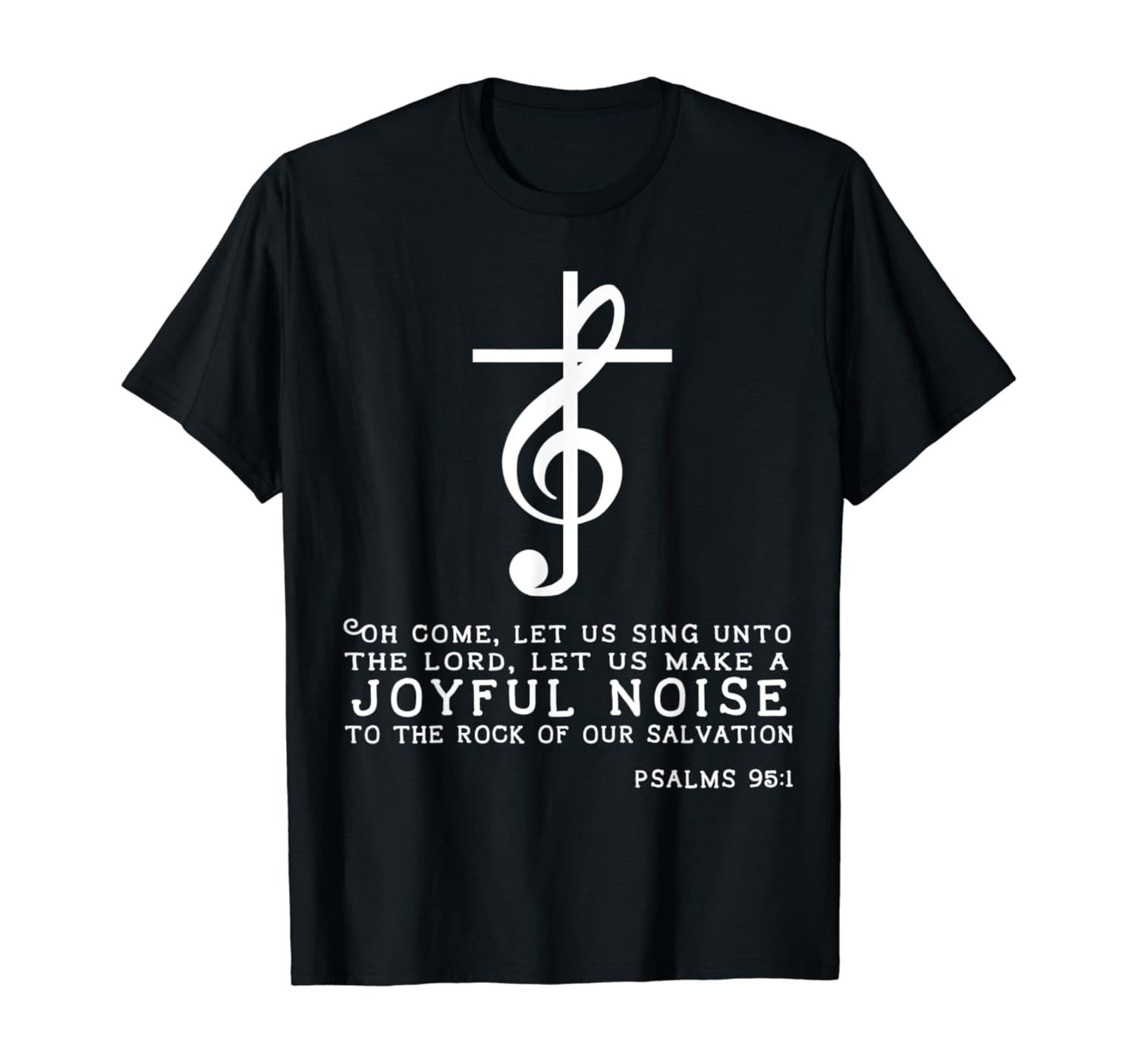 Christian Music Cross Tee Treble Clef Musical Gift TShirt - Walmart.com