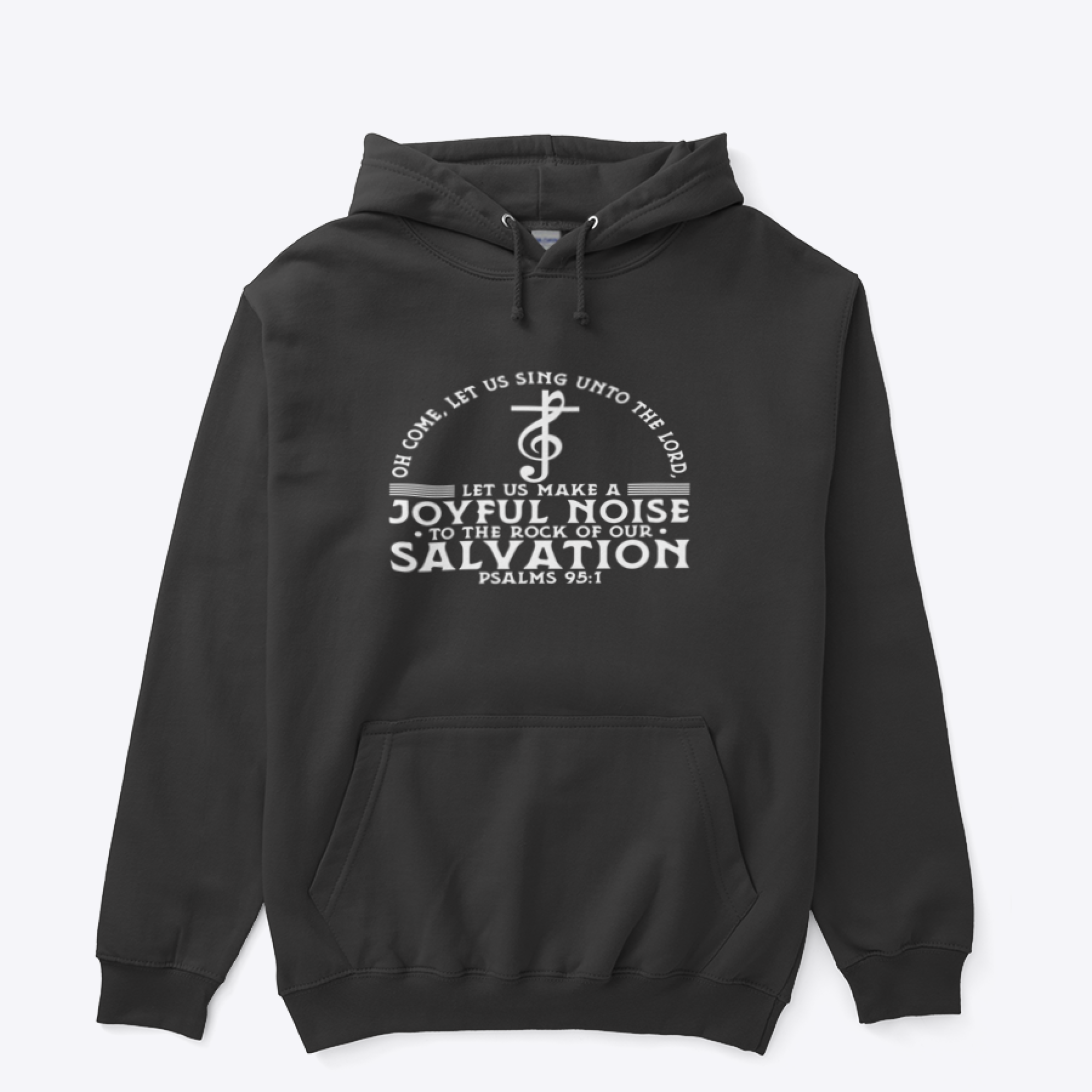 Christian Music Lover Bible Verse Cross Treble Clef Hoodie - Walmart.com