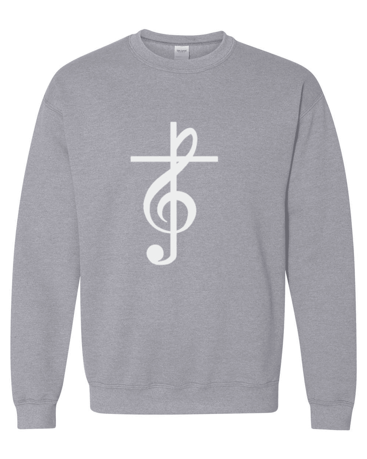 Christian Music Note Worship Inspired Religious Art Sweatshirt, for men ...