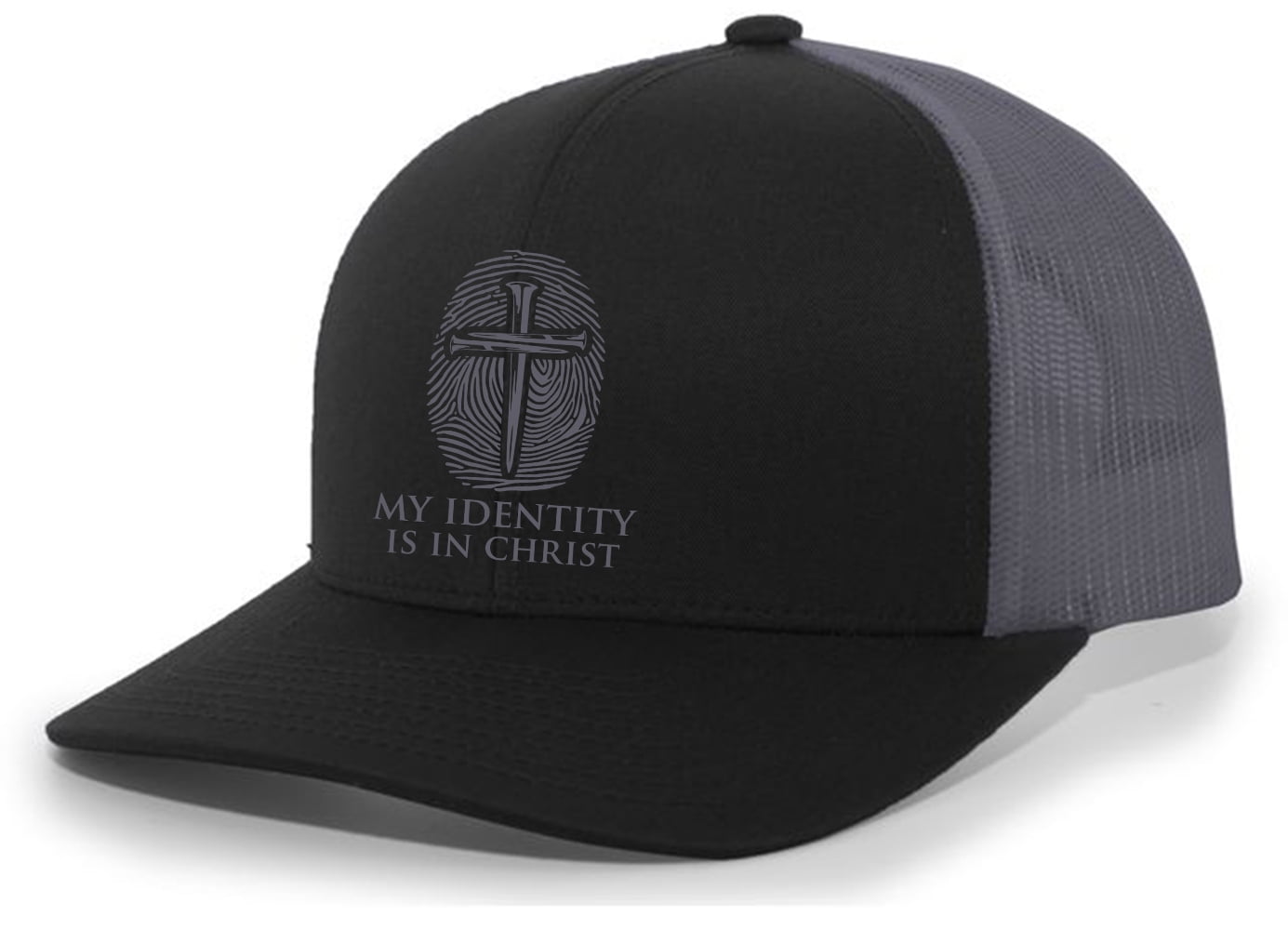 Christian My Identity Is In Christ Jesus Fingerprint Nail Cross Jesus ...
