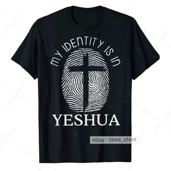 Christian My Identity Is In Yeshua T-Shirt Bible Verse Faith Jeus ...