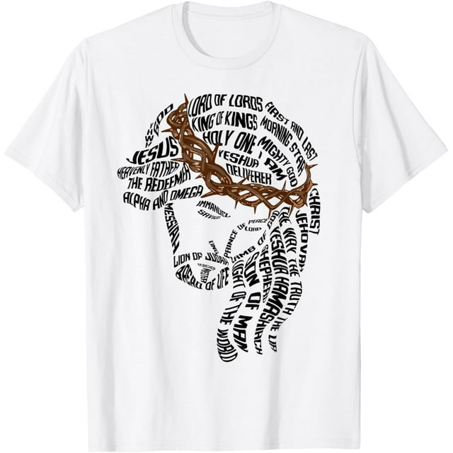 Christian Names of Jesus Christ Face Gospel Religious Bible T-Shirt ...