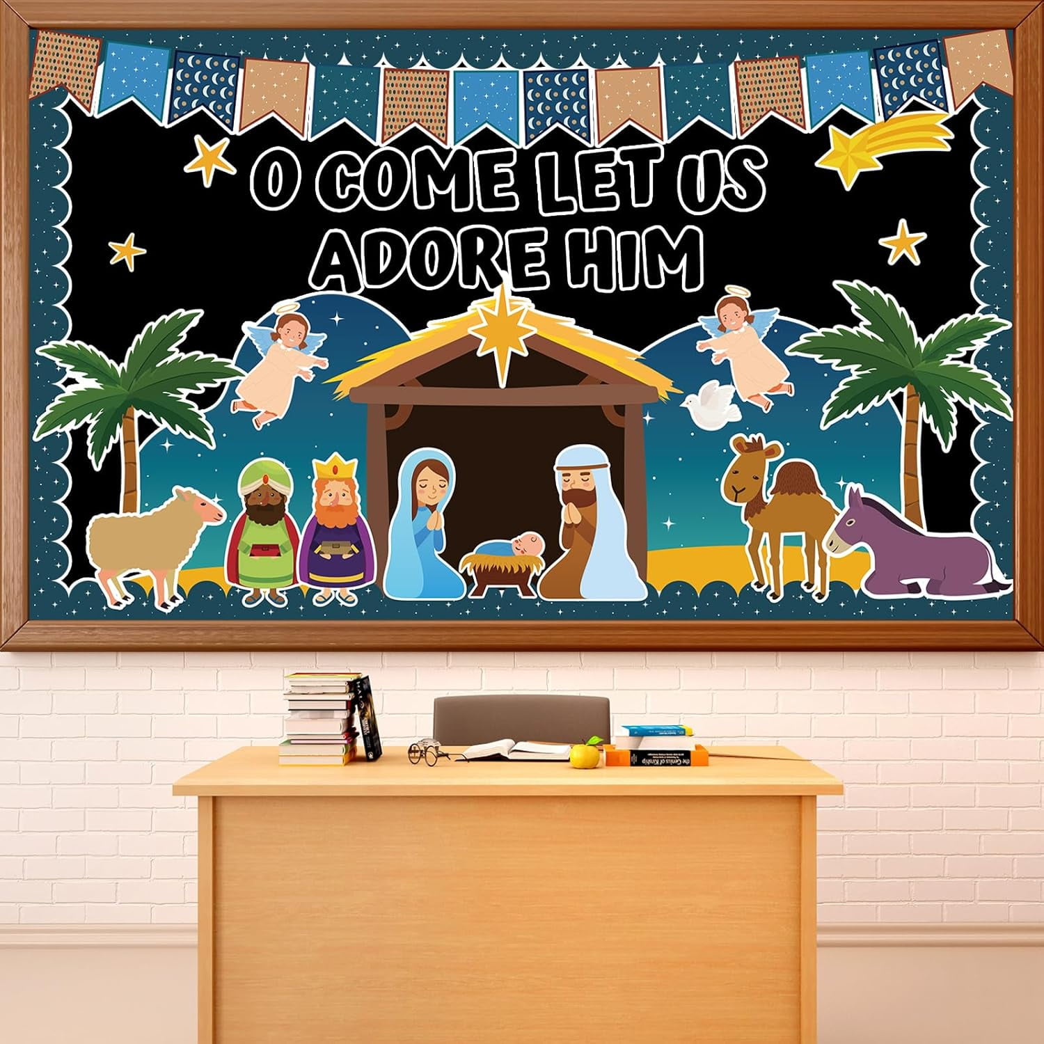 Christian Nativity Religious Bulletin Board Set 2025 VBS Christian ...