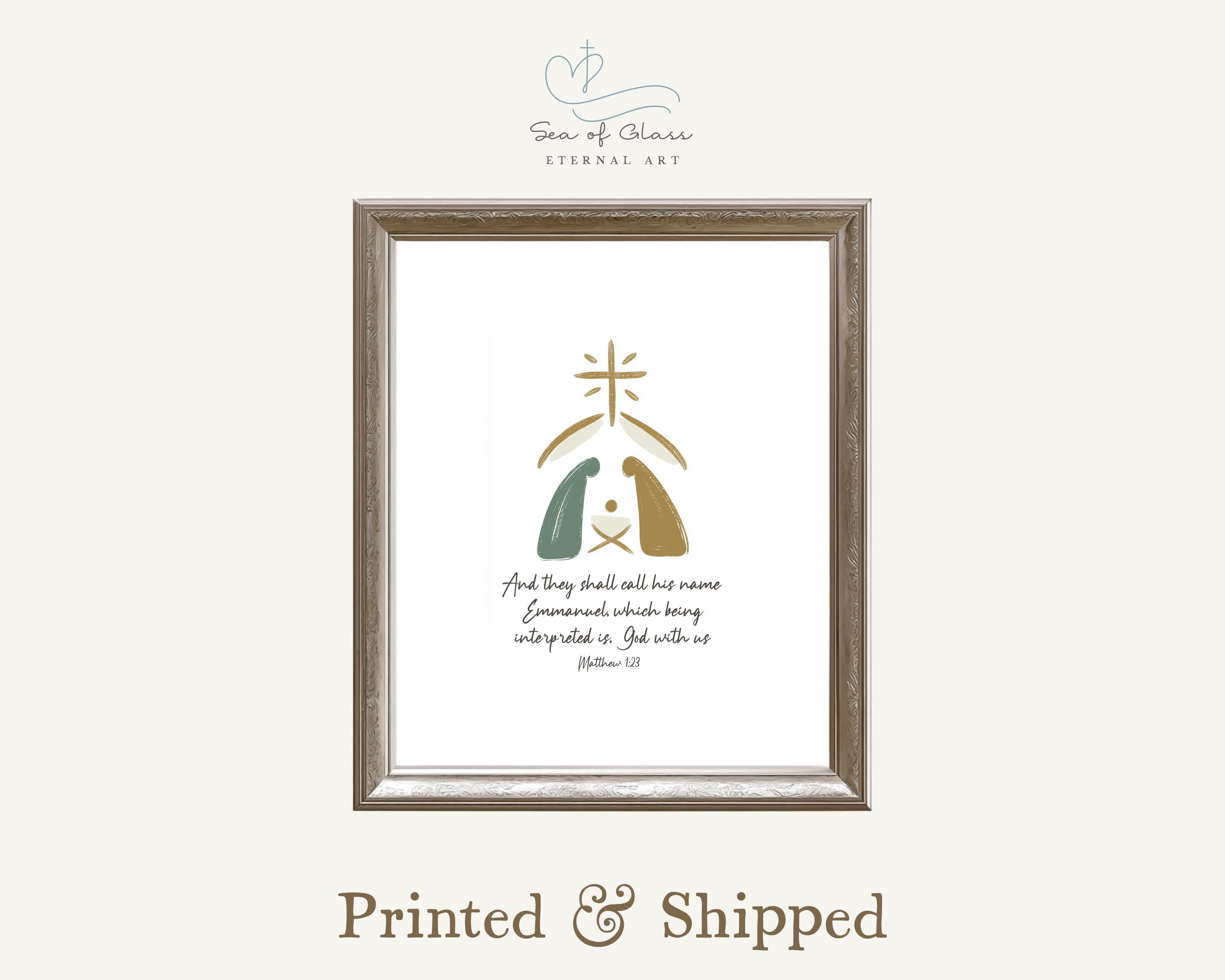 Christian Nativity Wall Art Poster Print Poster, Matthew : Decor ...