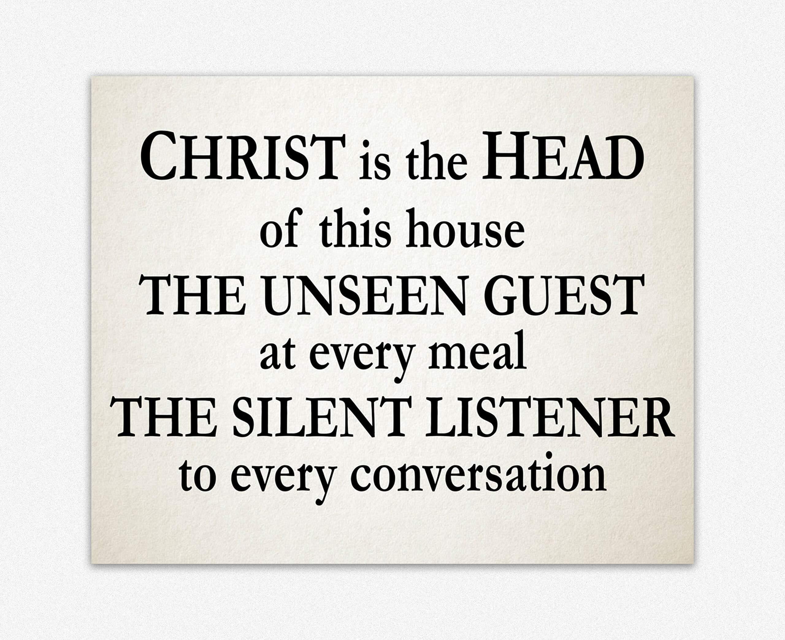Christian New Home Gift - Christ Is The Head Of This House Wall Decor ...