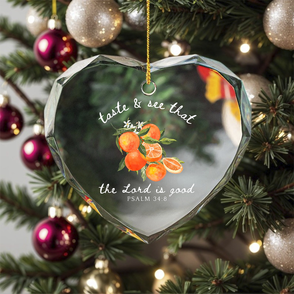 Christian Orange Fruit Flower Bible Verse Gardener Religions Ornament ...