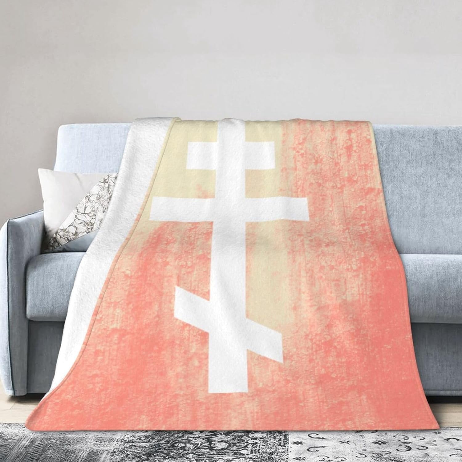 Christian Orthodox Russian Cross Super Soft Four-Season Thermal Blanket ...