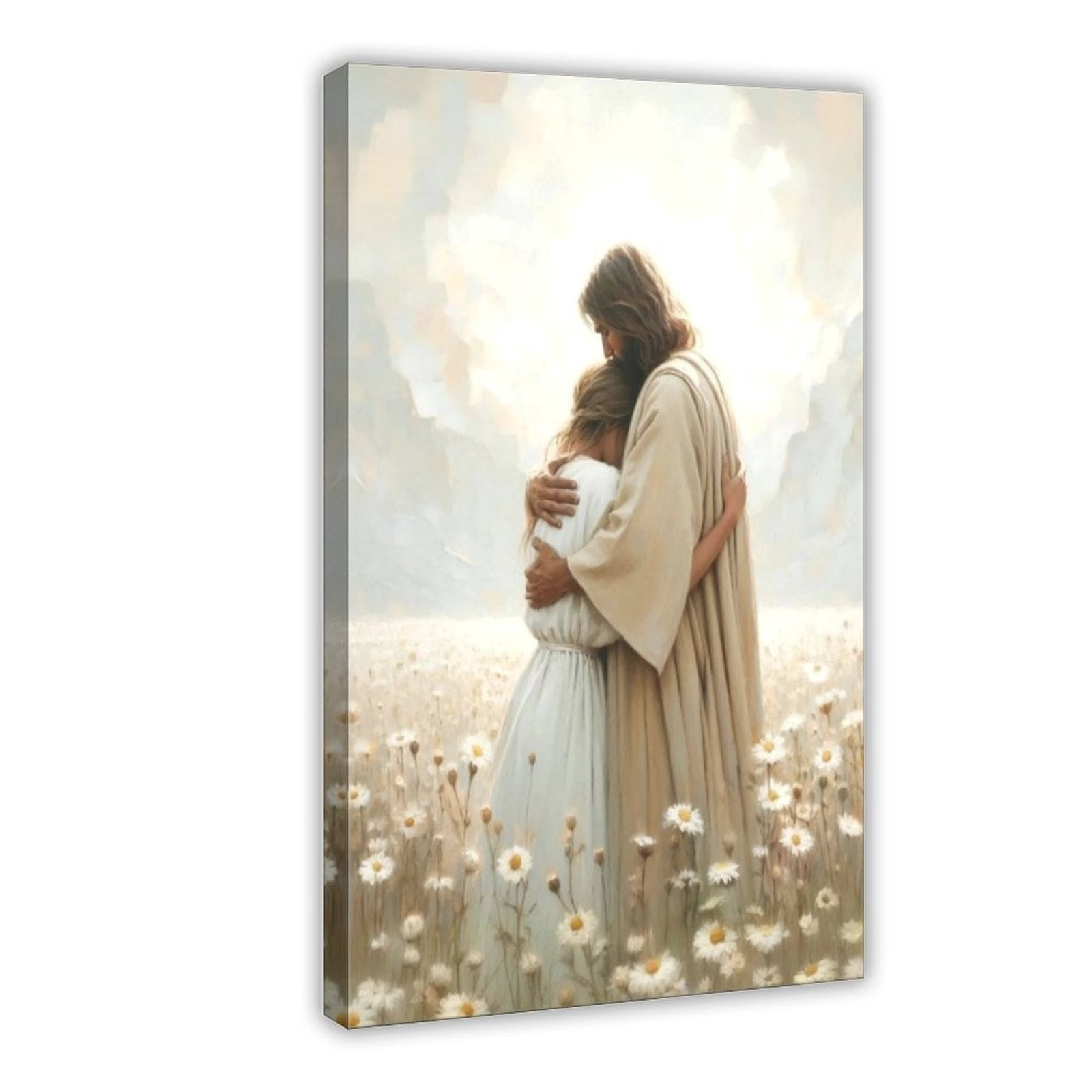 Christian Painting, Jesus Hugging Girl, Bible Wall Art, Jesus Poster ...