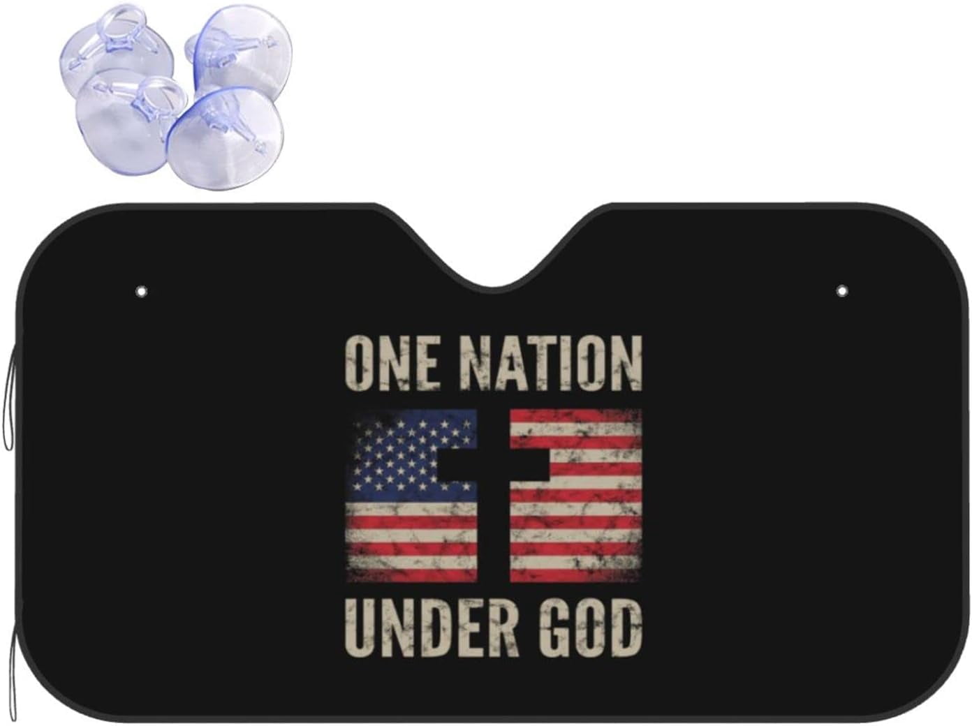 Christian Patriotic American Flag Car Sun Shade Front Window Sunshade ...