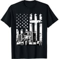 Christian Patriotic T Shirt Semi Truck American Flag Cross Distressed ...