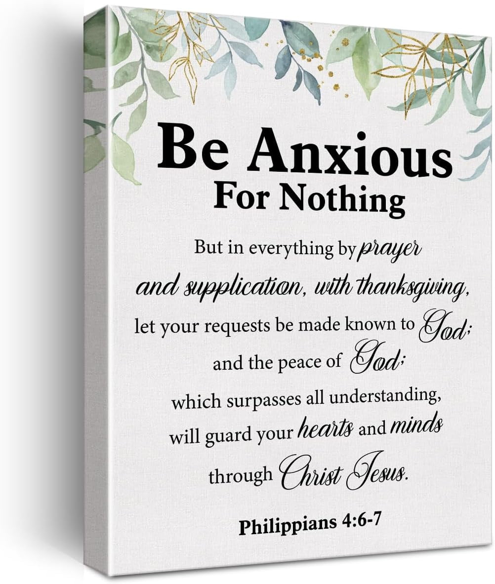 Christian Philippians 4:6-7 Be Anxious for Nothing Canvas Print ...