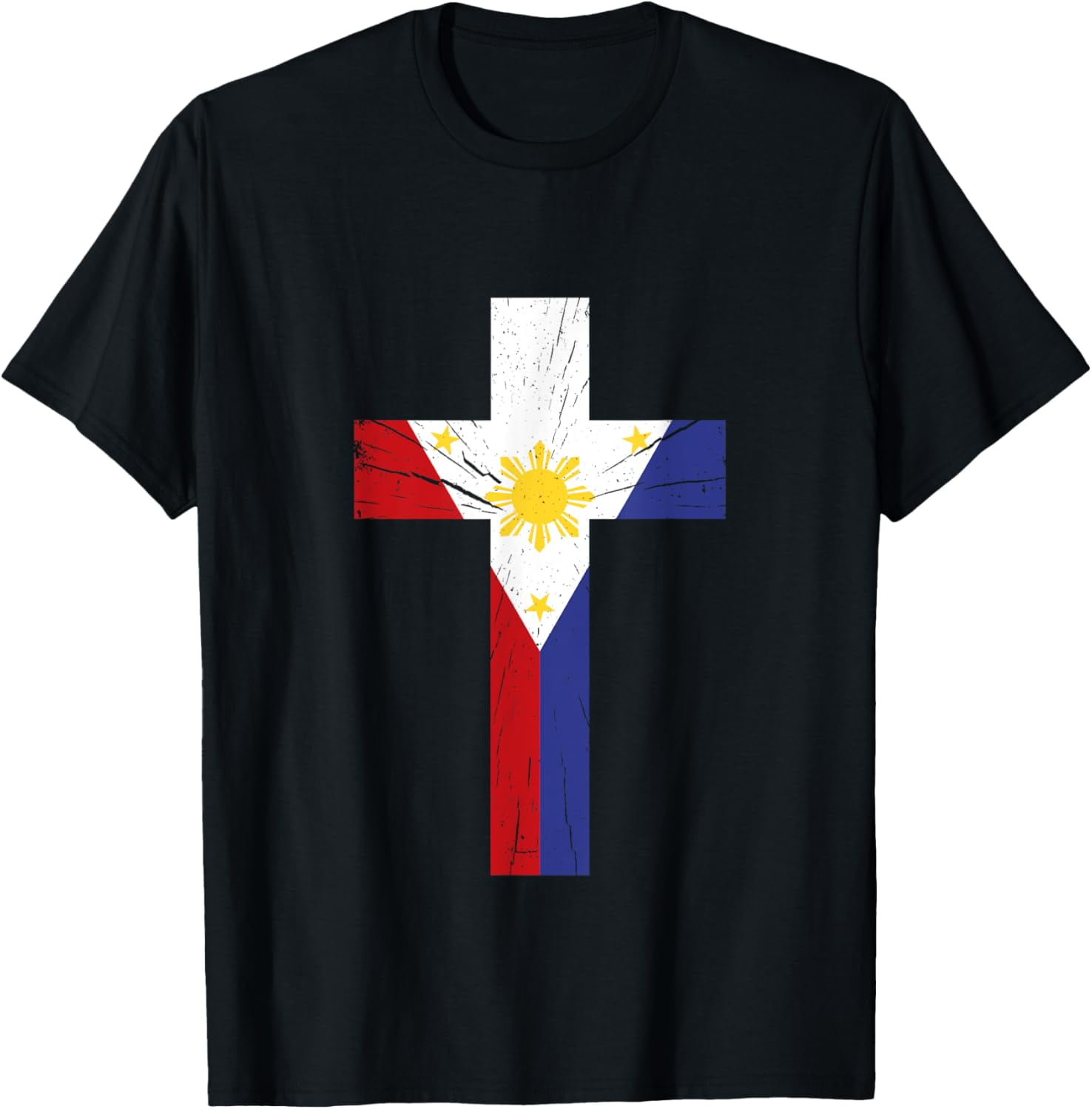 Christian Philippines Flag and Cross, Filipina, Pinay, Pinoy T-Shirt ...