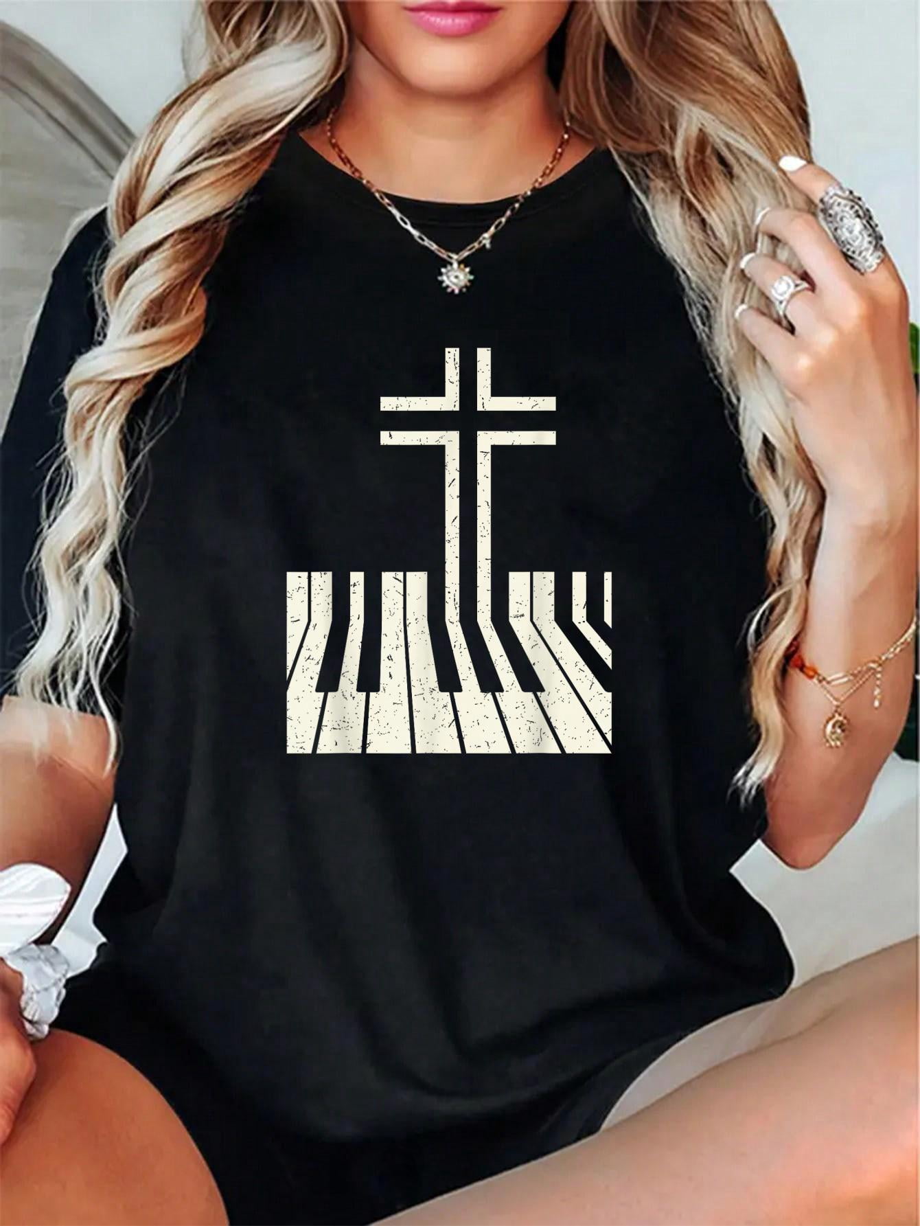 Christian Piano Player Piano Teacher Keyboard T-Shirt - Walmart.com