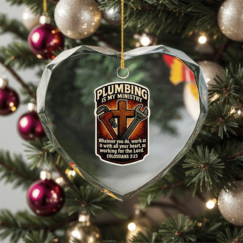 Christian Plumber Plumbing Is My Ministry Bible Verse Quote Ornament ...