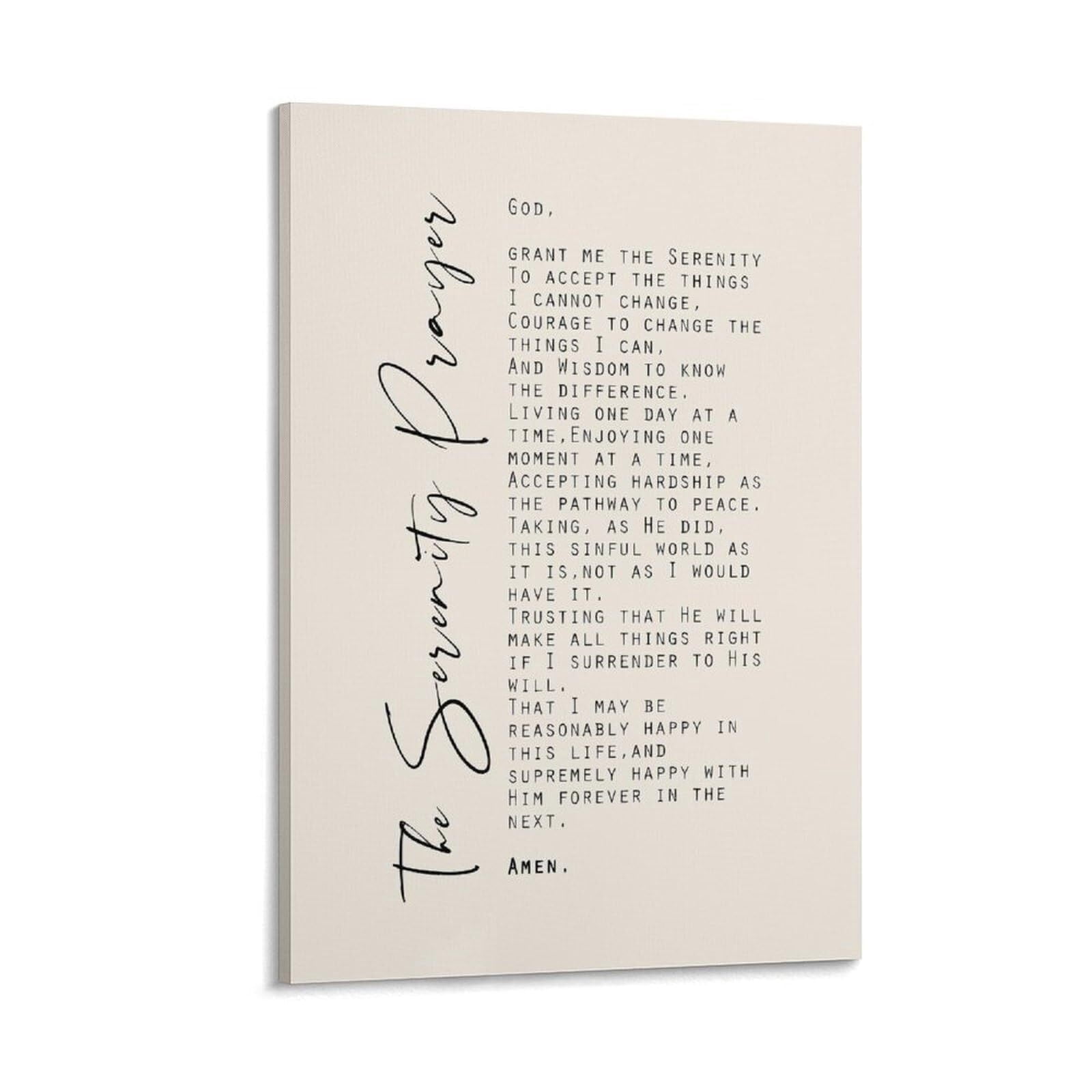 Christian Poem Serenity Prayer Room Aesthetic Poster Print Art Wall ...