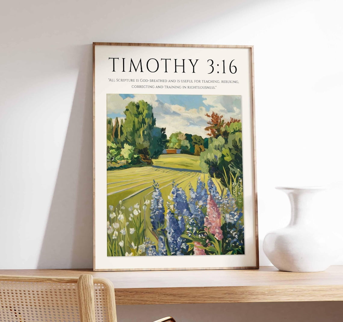 Christian Poster, Bible Verse Poster, Bible Art, Monet Poster ...