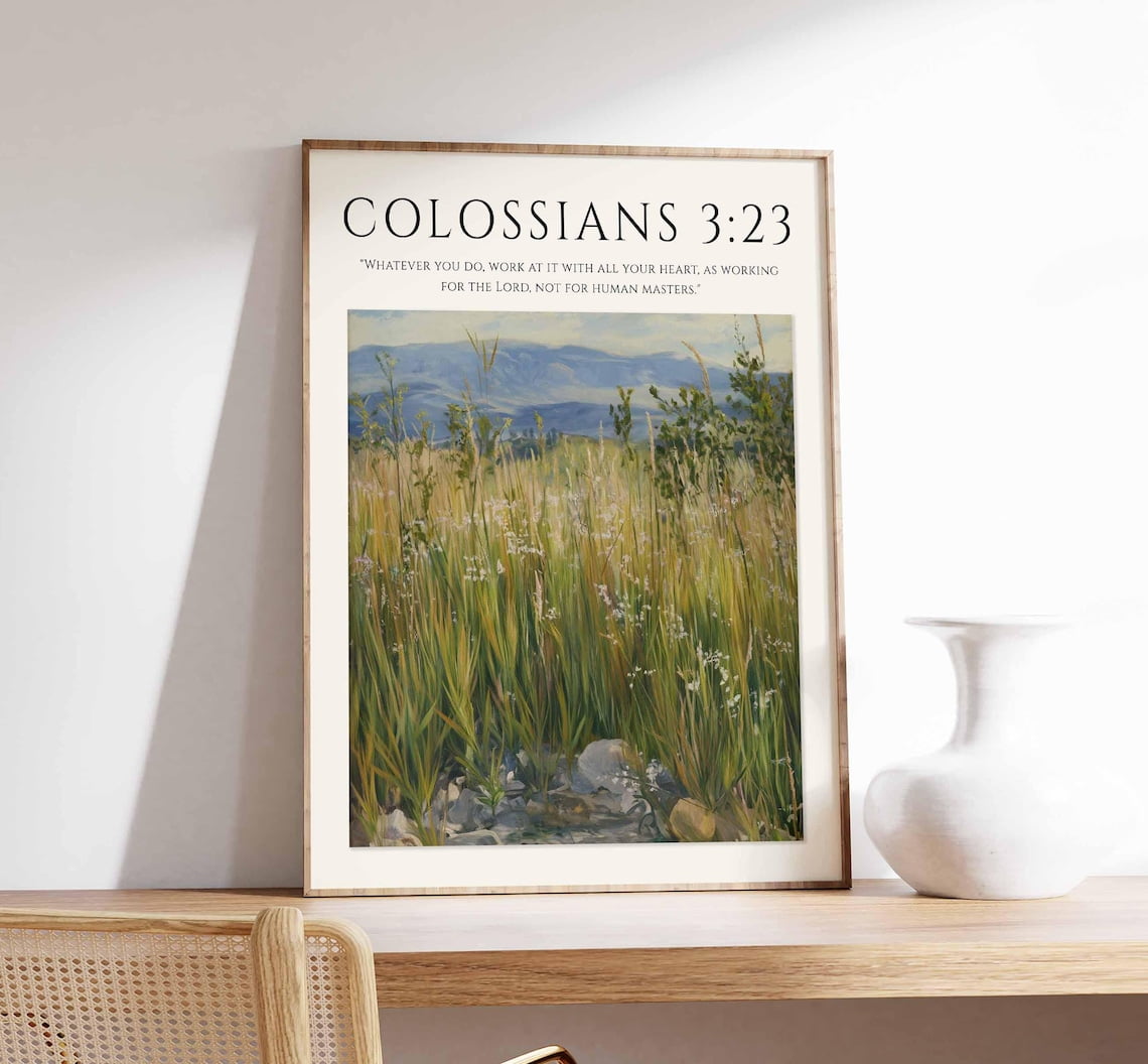 Christian Poster, Bible Verse Poster, Bible Art, Monet Poster ...