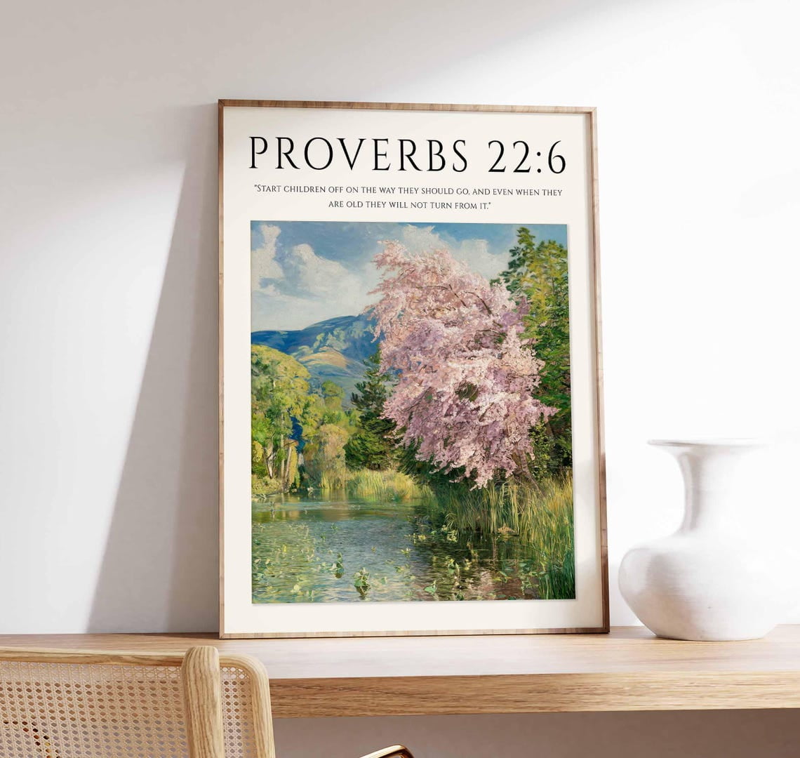 Christian Poster, Bible Verse Poster, Bible Art, Monet Poster ...