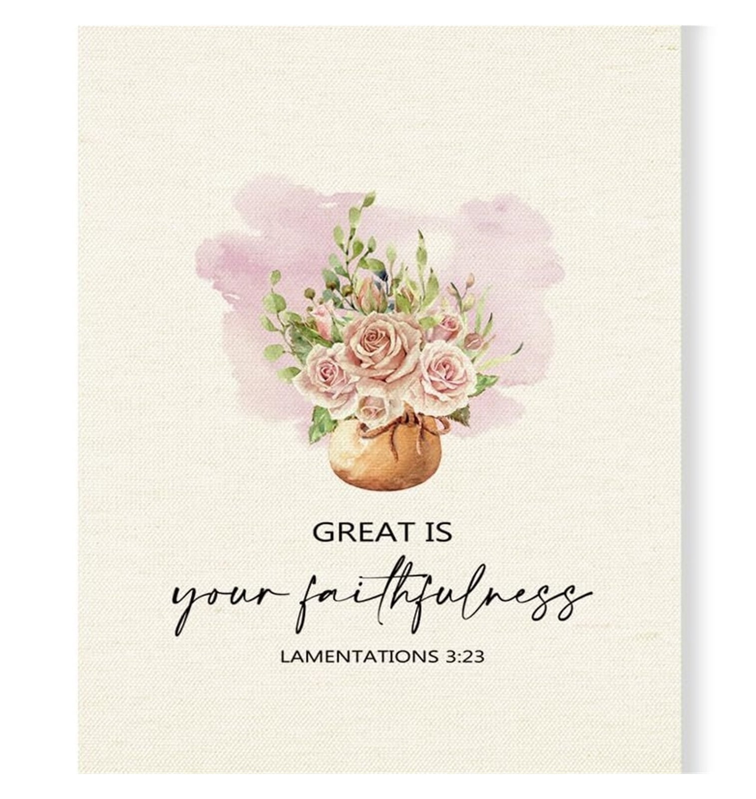 Christian Poster Canvas Wall Art - Great Is Your Faithfulness ...