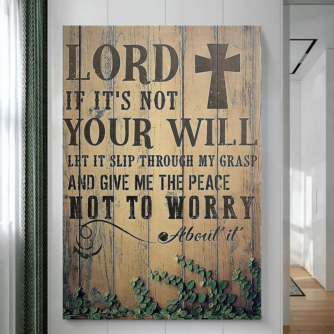 Christian Prayer Poster Bible Verse Cross Art Home Decor, 24x36 ...