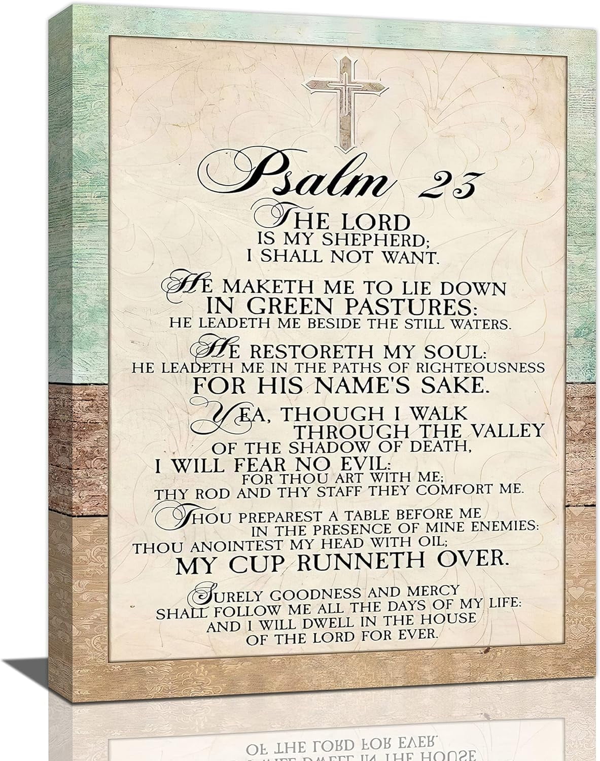 Christian Psalm 23 Wall Art Scripture Bible Verse Pictures Decor ...