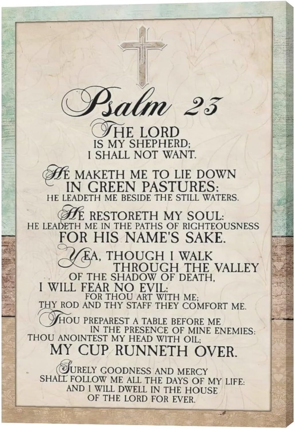 Christian Psalm 23 Wall Art Scripture Bible Verse Pictures Decor ...