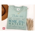 Christian Psalms 23 He Leads Me Beside Still Waters Womens Religious ...