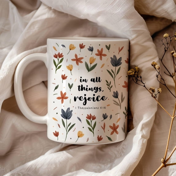Christian Quote Ceramic Mug, Inspirational Coffee Cup, Bible Verse ...