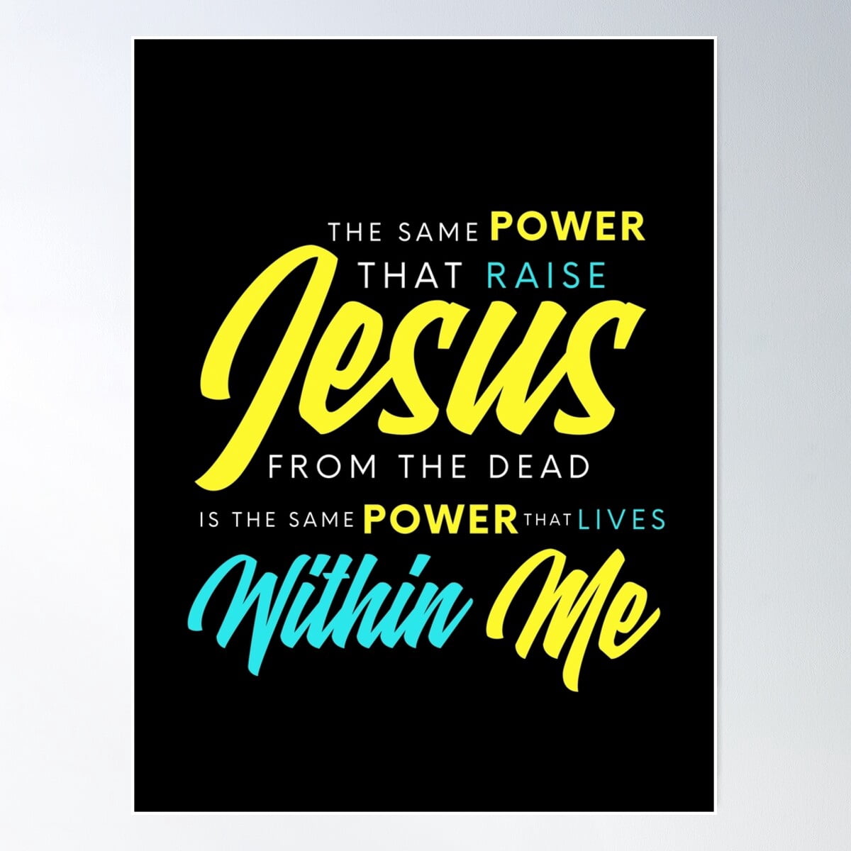 Christian Quote- The Same Power That Raise Jesus Is In Me Poster Wall ...