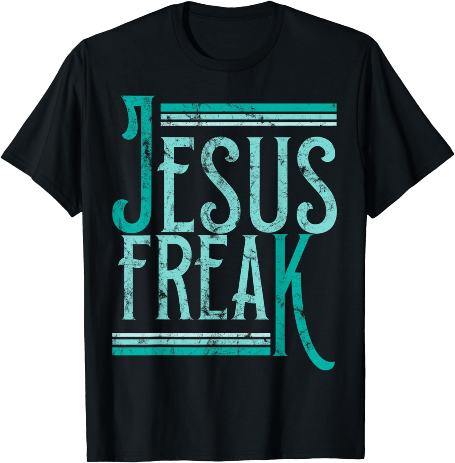 Christian Religious Bible Jesus Freak Distressed T-Shirt - Walmart.com