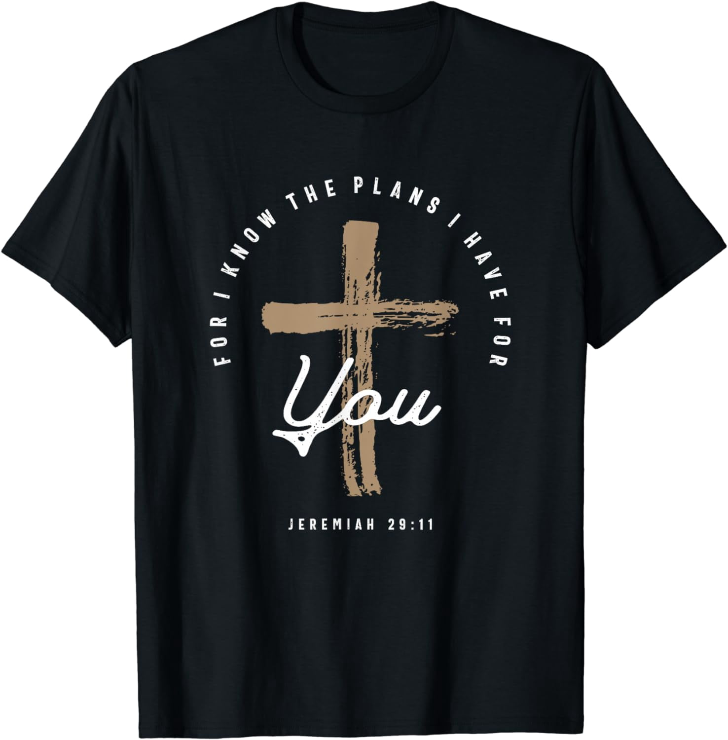 Christian Religious Bible Verse Cross Jeremiah 29:11 T-Shirt - Walmart.com