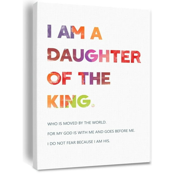 Christian Religious Bible Verse I am a Daughter of the King Girl ...