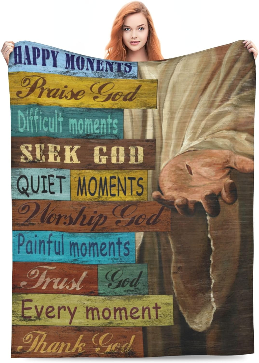 Christian Religious Bible Verse Scripture Prayer Jesus Thank God Plush ...