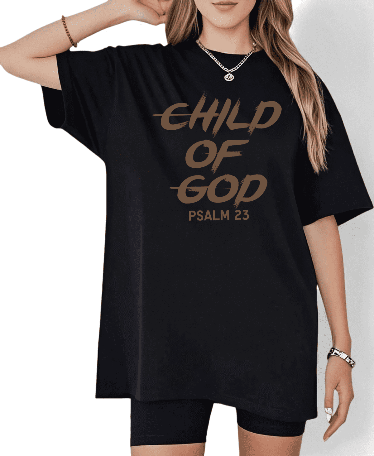 Christian Religious Gift Psalm 23 Print Tshirt Graphic Tees Black ...