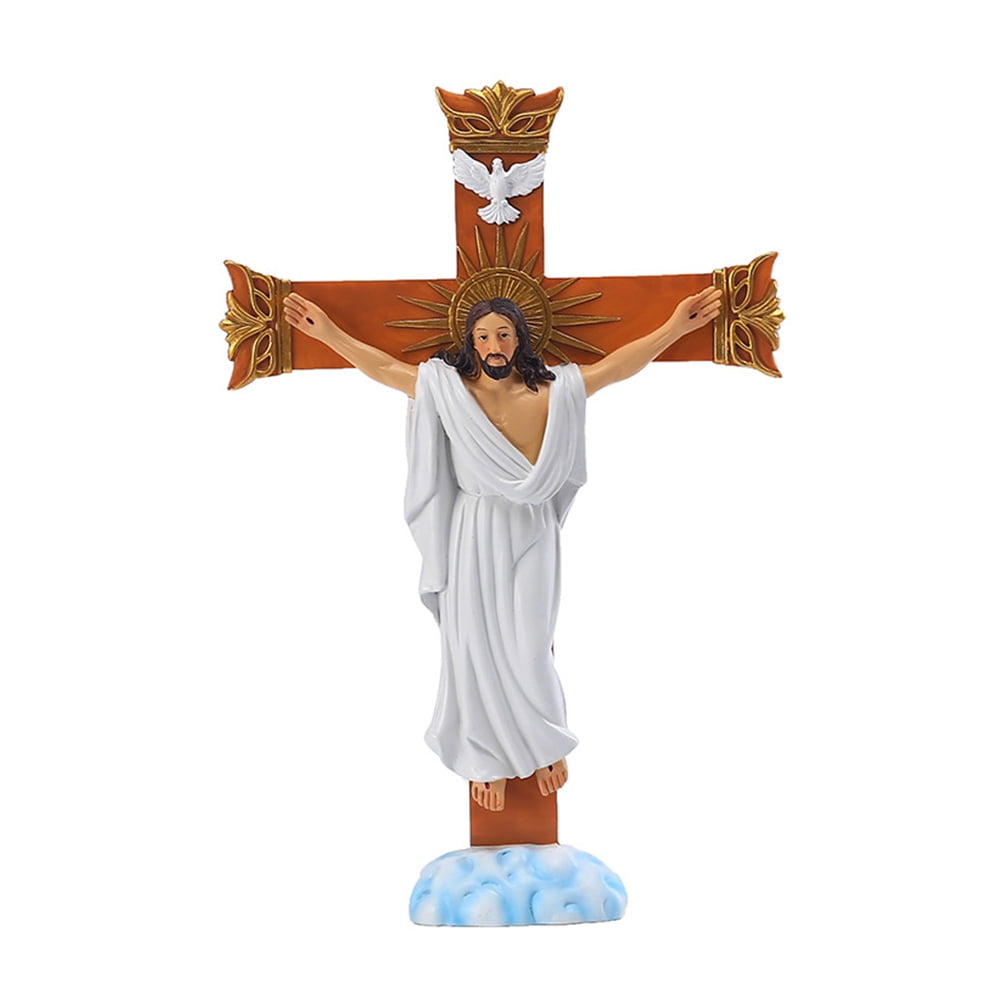 Christian Resin Cross Craft Pendant Holy Jesus Cross Adornment Resin ...