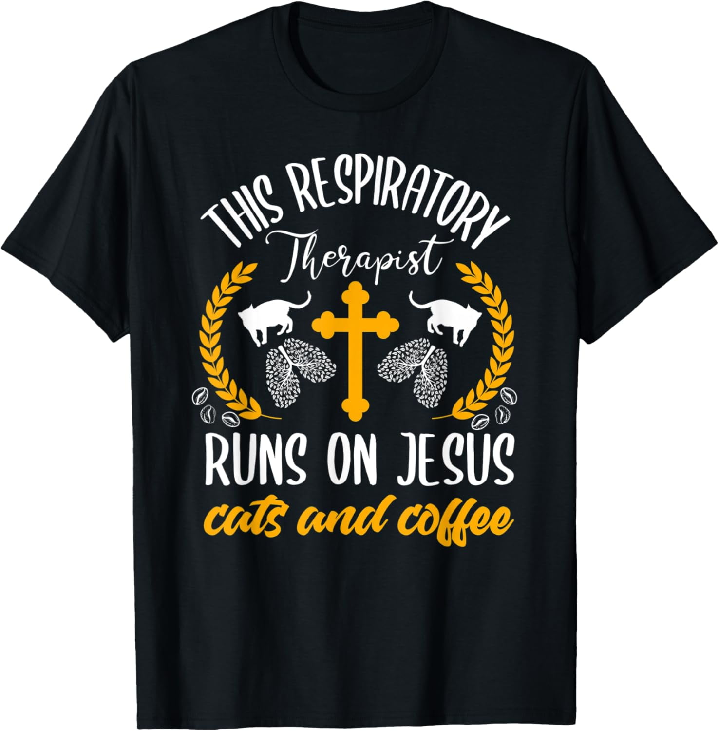 Christian Respiratory Therapist Shirt Cat Lover RT Nurse T-Shirt ...