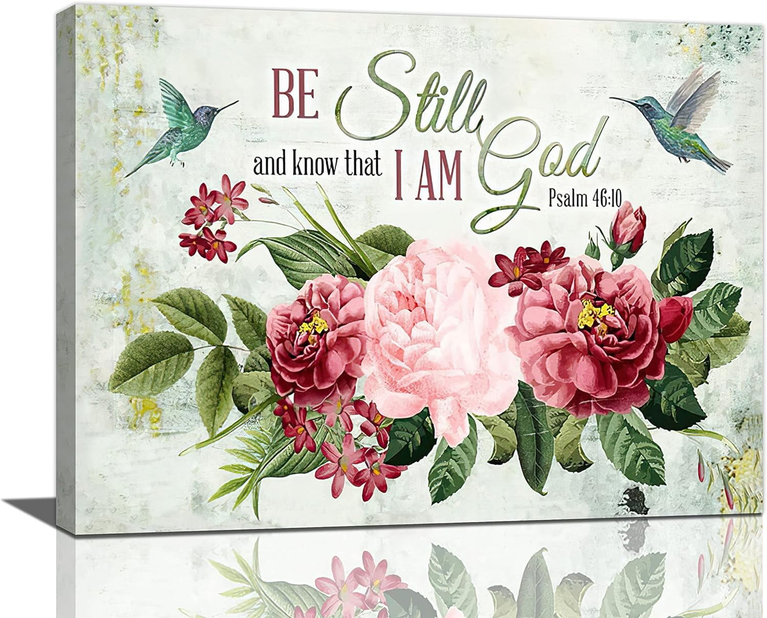 Christian Rose Decor Wall Art Farmhouse Hummingbird Pictures Wall Decor ...