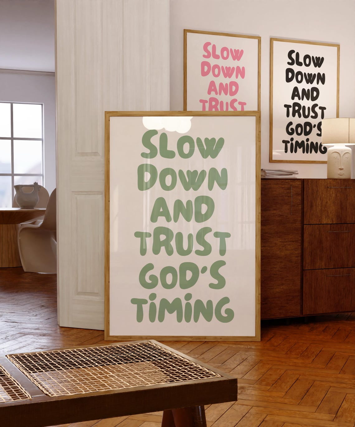 Christian Sage Green Wall Art, Trendy Christian Quote Print, Cute Bible ...