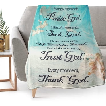 Prayer Healing Blanket with Inspirational Scripture Bible Verse Soft ...