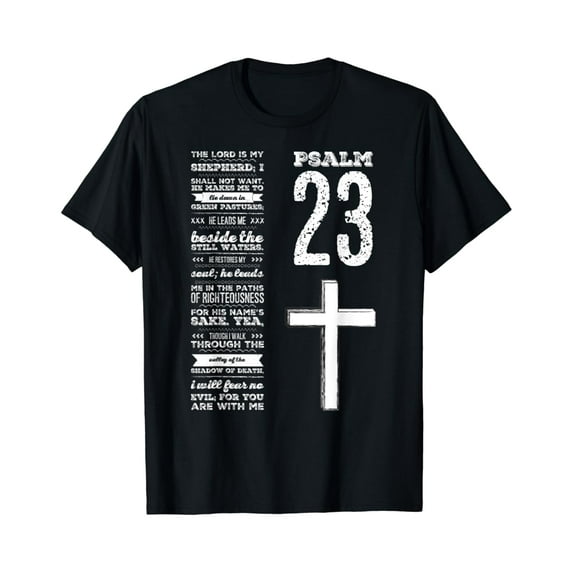 Christian Scripture Psalm 23 Group Pastor Faith T-Shirt ...