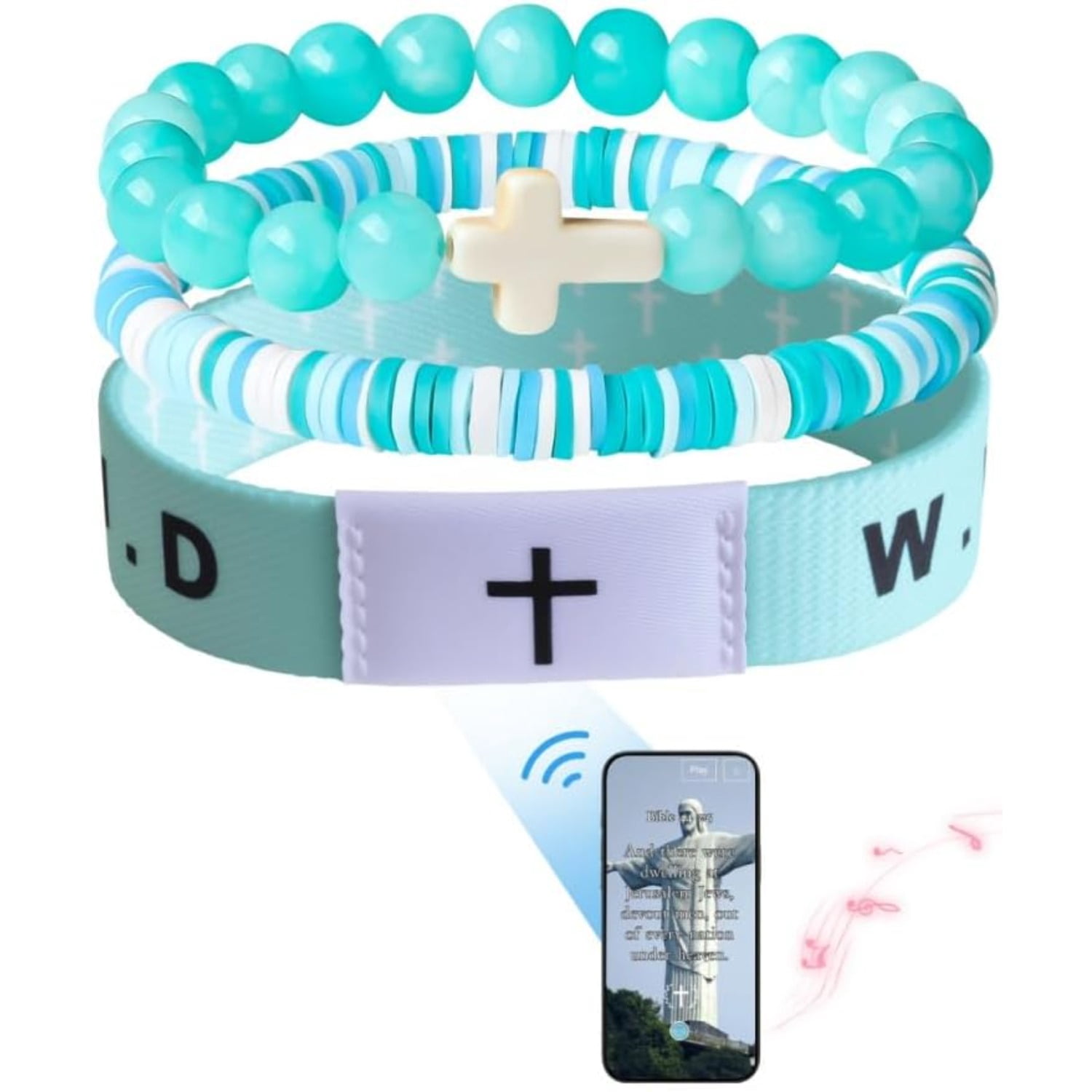 Christian Scripture WWJD Bible Verse Wristbands, Religious Faith ...