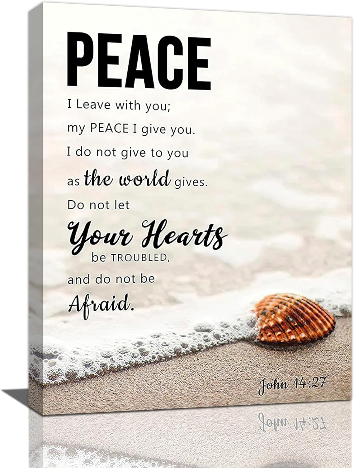 Christian Scripture Wall Art Beach Peace Pictures Wall Decor Religious ...
