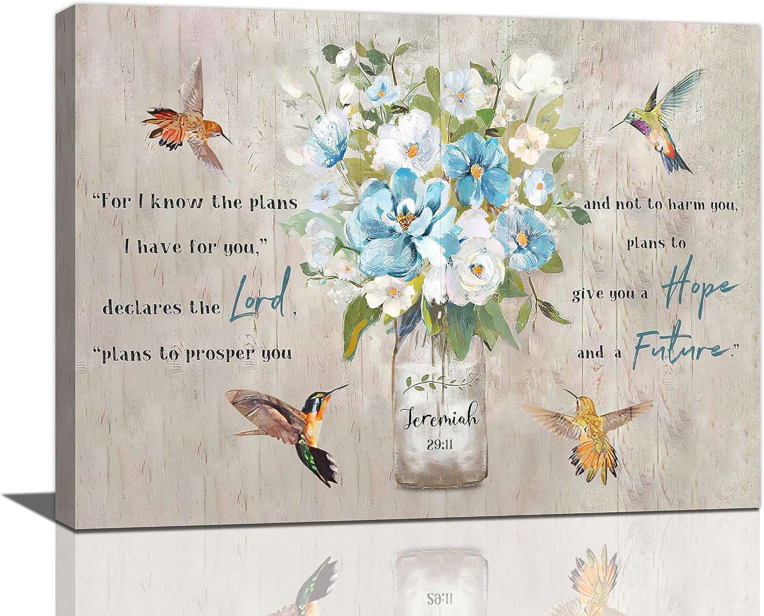 Christian Scripture Wall Art Country Farmhouse Jeremiah Canvas Prints ...