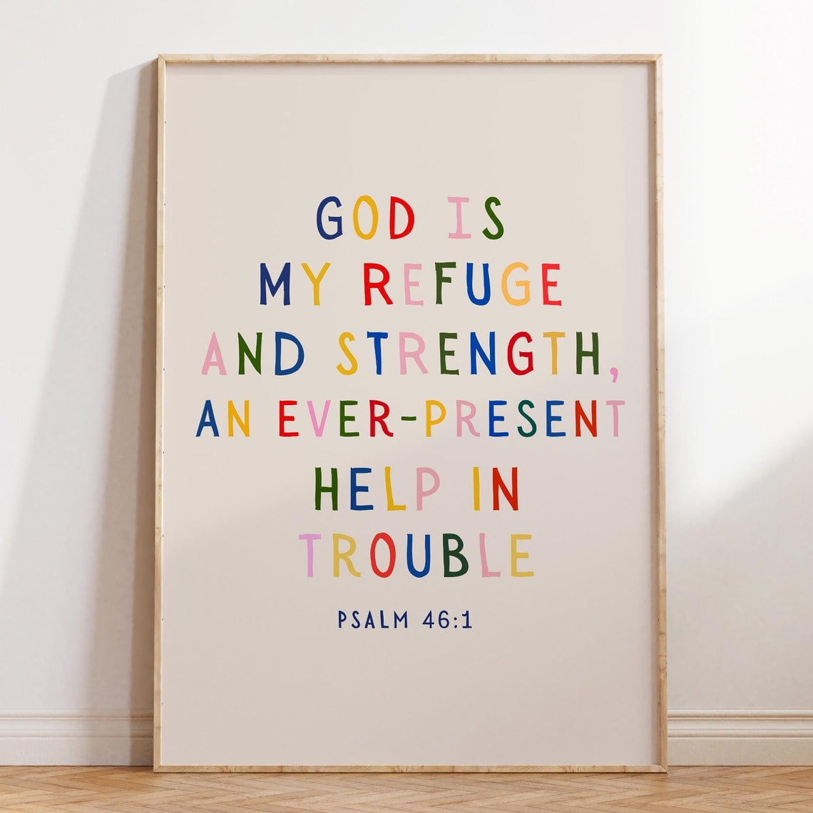 Christian Scripture Wall Art, Psalm Bible Verse, Christian Poster, Wall ...