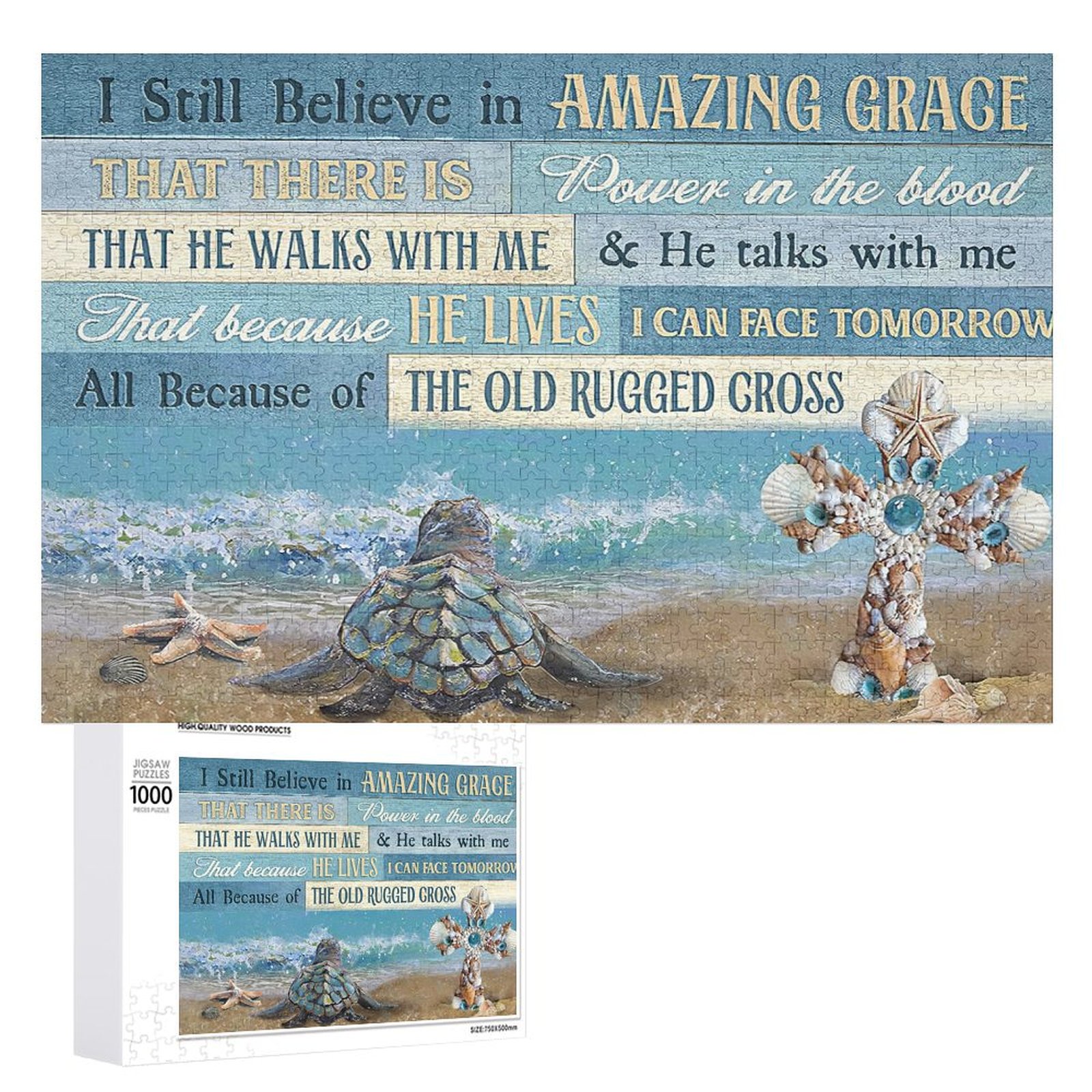 Christian Sea Turtle 1000 Piece Jigsaw Puzzle for Adults and Families ...